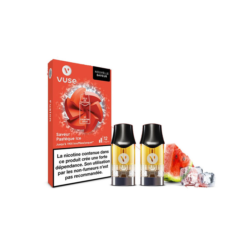 Capsules ePod Vuse saveur Pastèque Ice Taux de nicotine 0 mg/ml