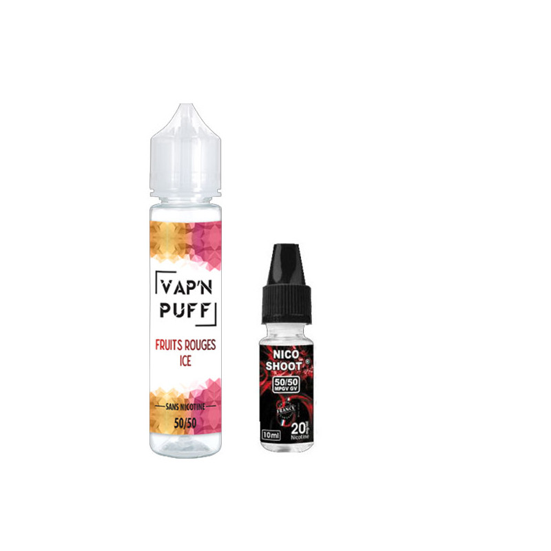 E- liquide Vap'N Puff Fruits Rouges Ice 50ml Taux de nicotine 0 mg/ml