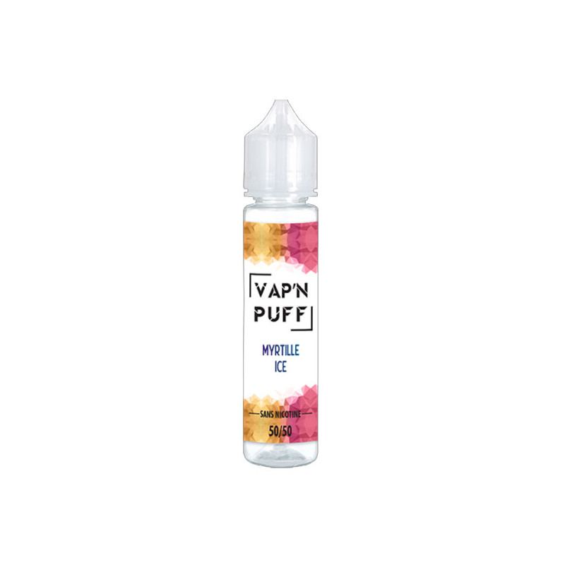 E- liquide Vap'N Puff Myrtille Ice Ice 50ml Taux de nicotine 0 mg/ml