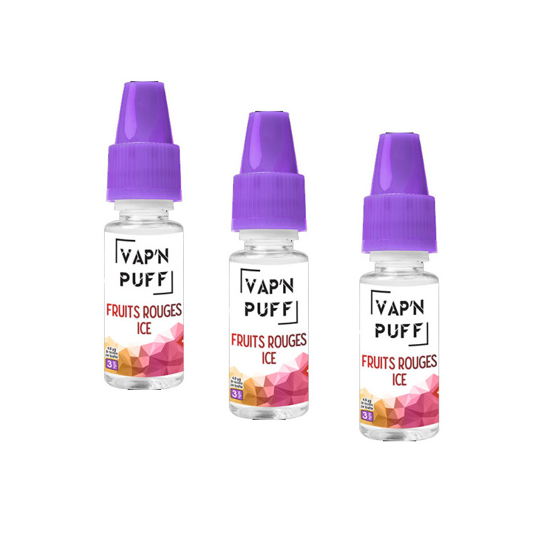 E-liquide Vap'N Puff Fruits Rouge ice 30ml Taux de nicotine 3 mg/ml