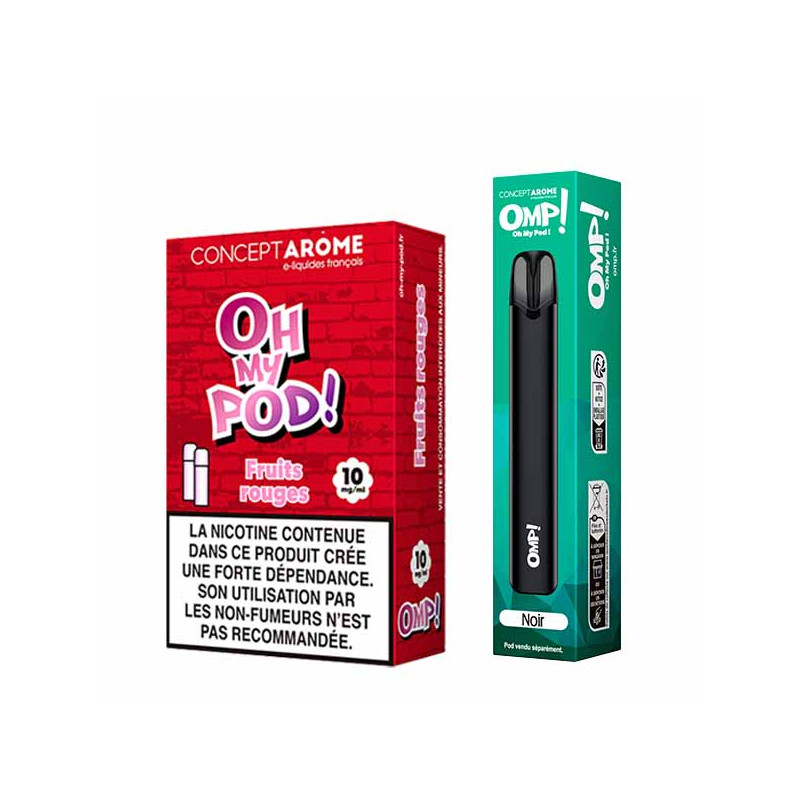 Kit OMP Oh My Pod Fruits Rouges ConceptArome + Batterie Couleur Rose ...
